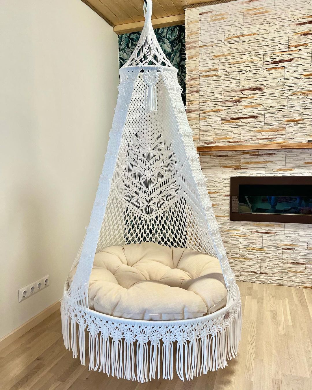 Natural Swing Macrame & Hanging Hammock Chair Buy Online – EL Clasico ...